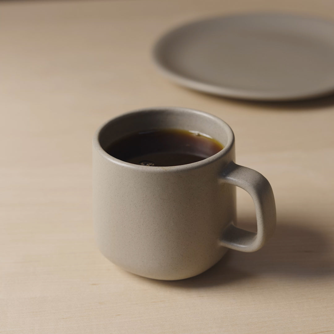 Beige Ceramic Coffee Mugs | Matte Speckled Pebble Stoneware Tea Cups ...