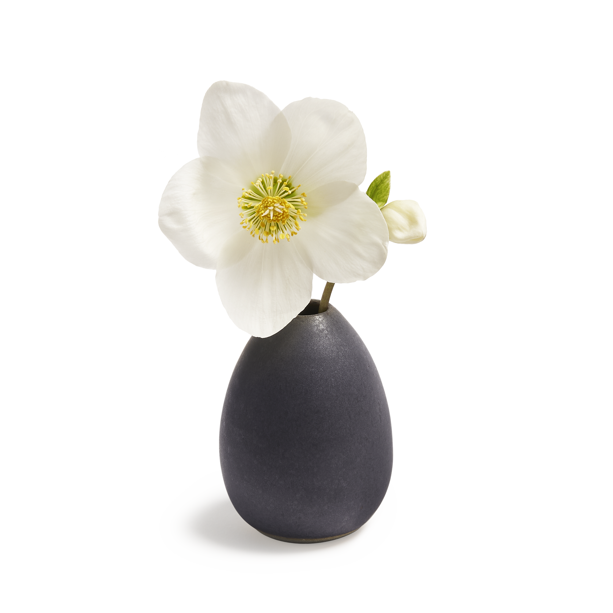 Grey Bud Vase | Stoneware Ceramic Slate Stem Vase | Monoware