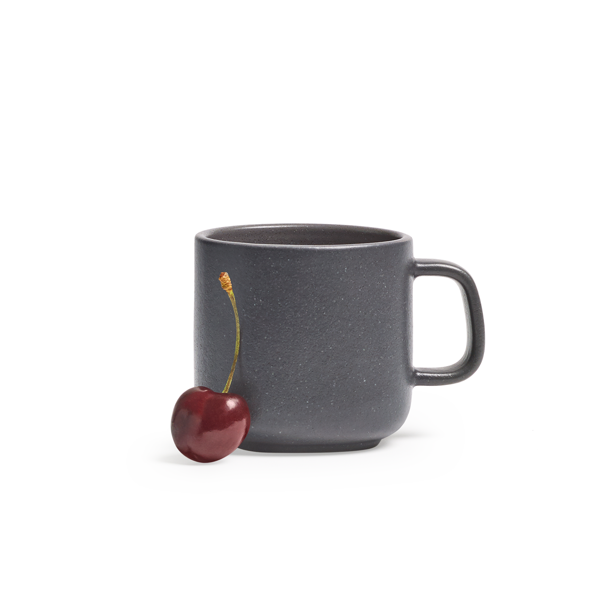 Grey Ceramic Coffee Mugs | Matte Speckled Slate Stoneware Tea Cups ...