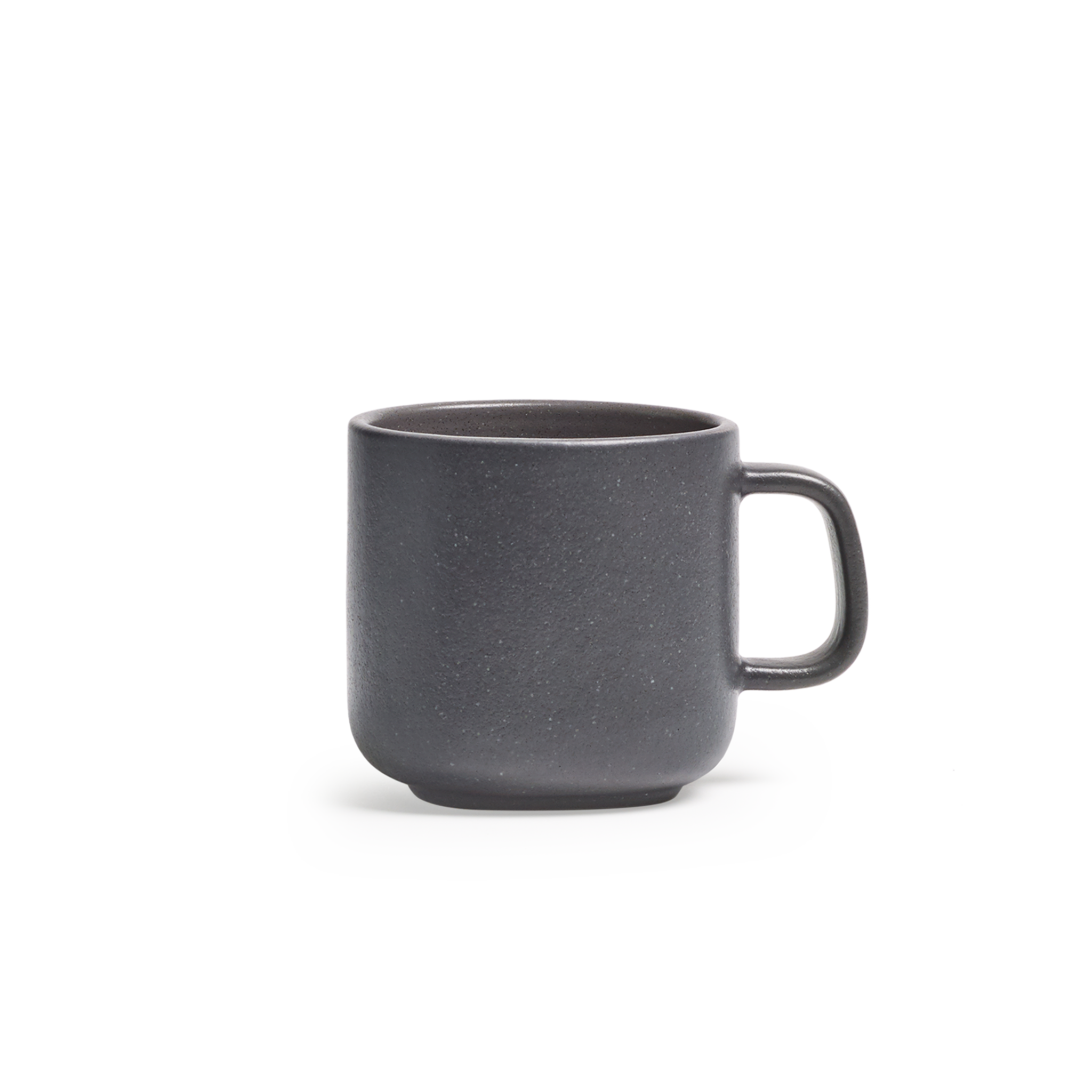 Grey Ceramic Coffee Mugs | Matte Speckled Slate Stoneware Tea Cups ...