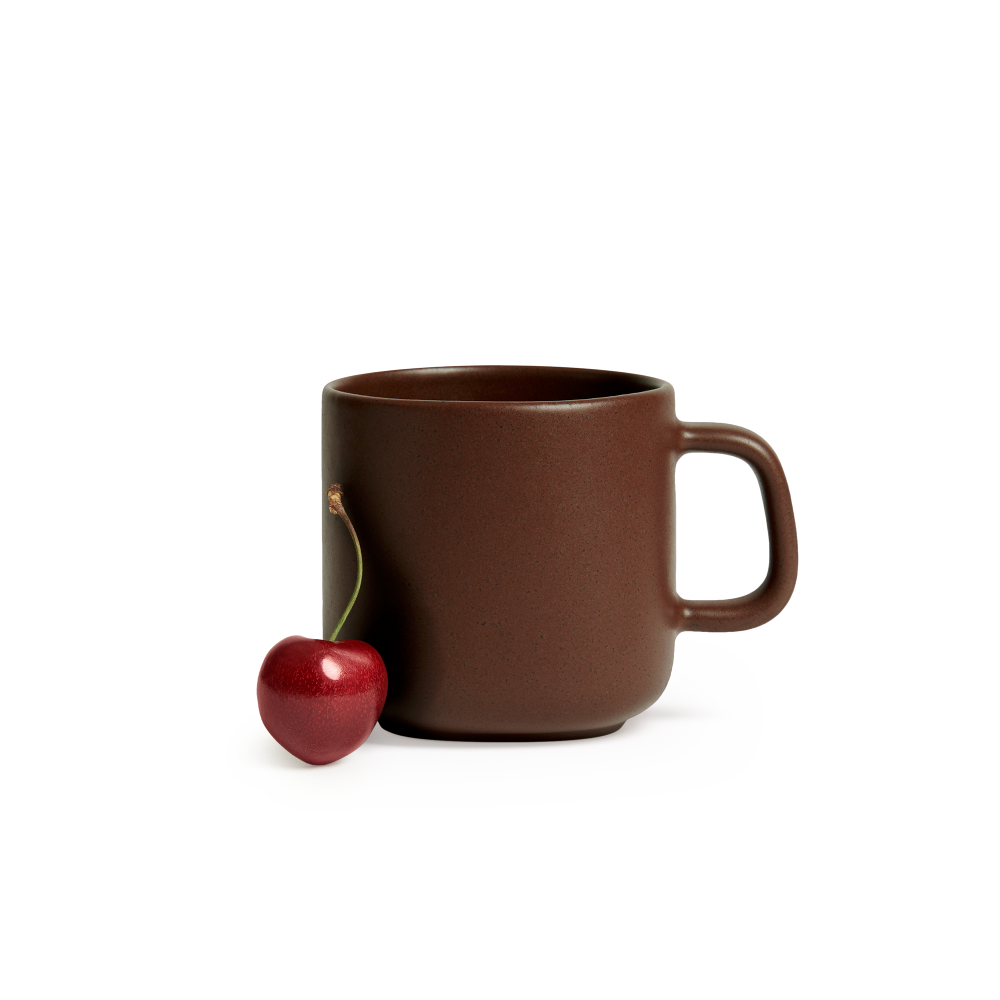 Brown Ceramic Terra Coffee Mug | Matte Speckled Red Stoneware Tea Cup ...