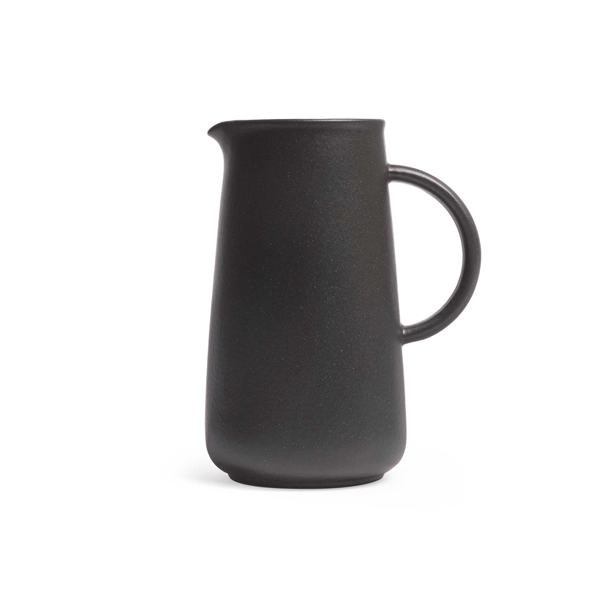 Black Ceramic Pitcher & Vase | Onyx Stone Jug for Flowers & Drinks ...